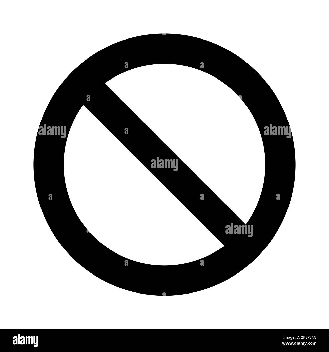 Prohibition sign. Stop symbol isolated. Ban flat icon. Vector ...