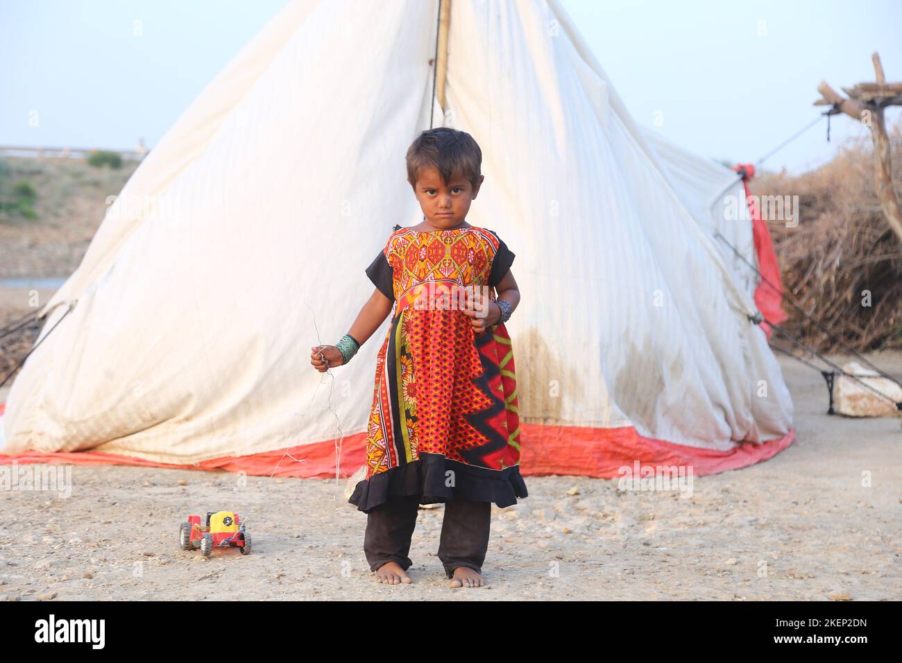 Jamshoro, Sindh, Pakistan. 8th Nov, 2022. Children are playing outside ...