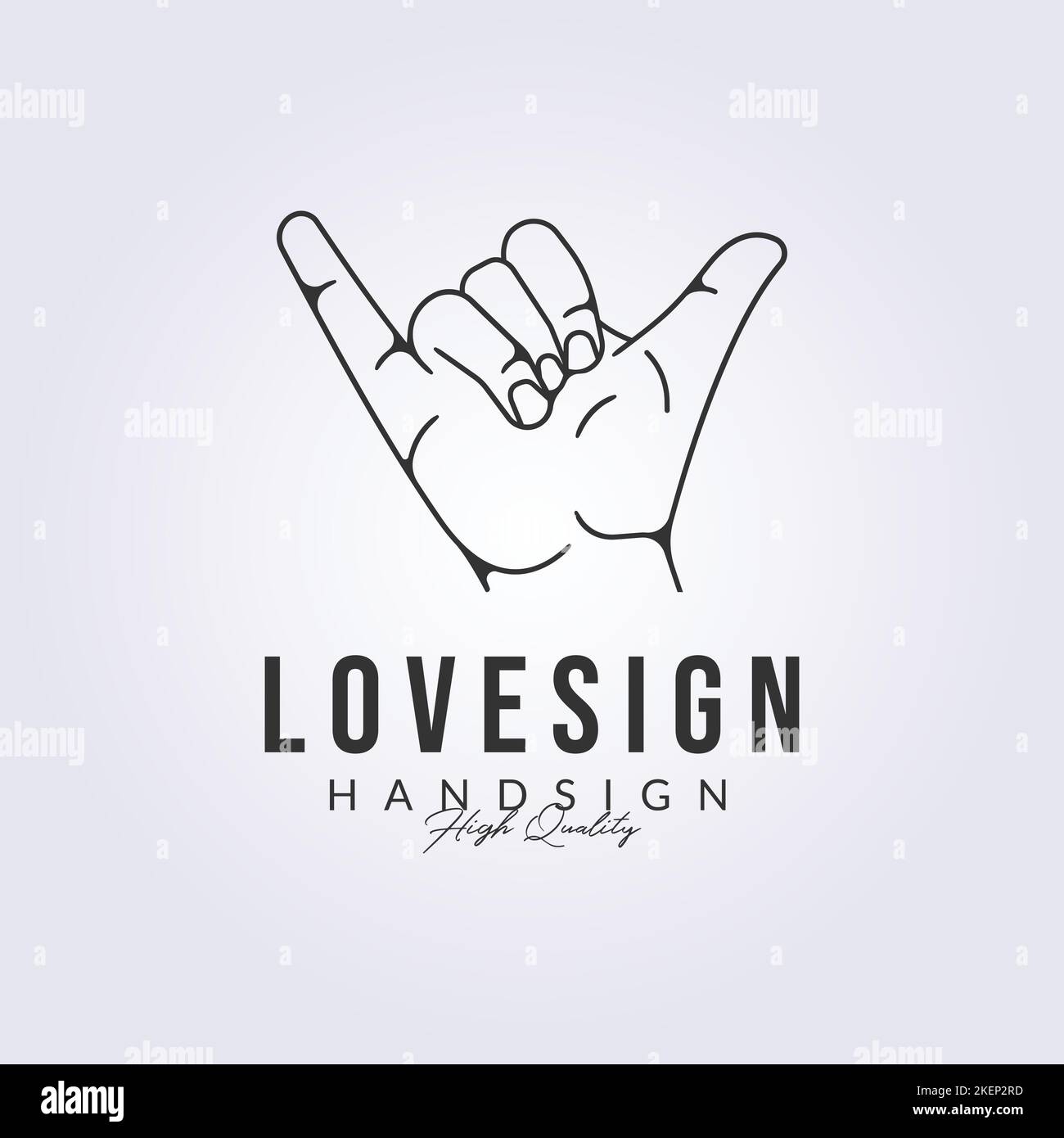 A love sign, hand gesture logo on white background Stock Vector Image ...