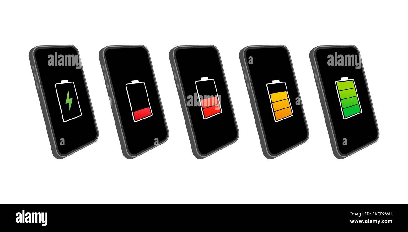 Battery charge level. Charge indicator. Electric power. Vector stock ...