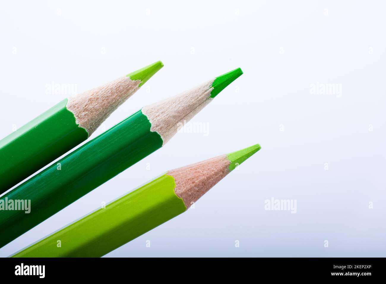 Color Pencils of various colors on a white background Stock Photo - Alamy