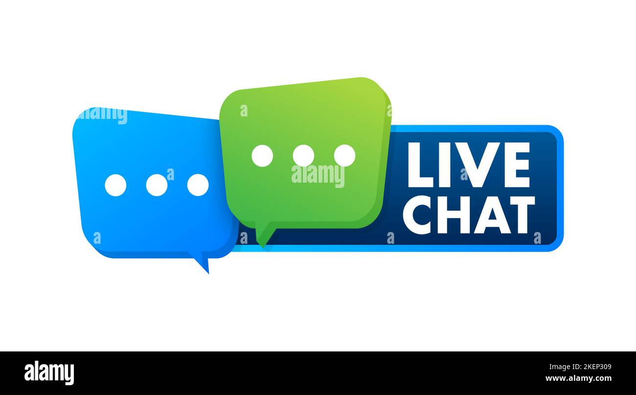 live chat. Support service. Live communication. Vector stock ...