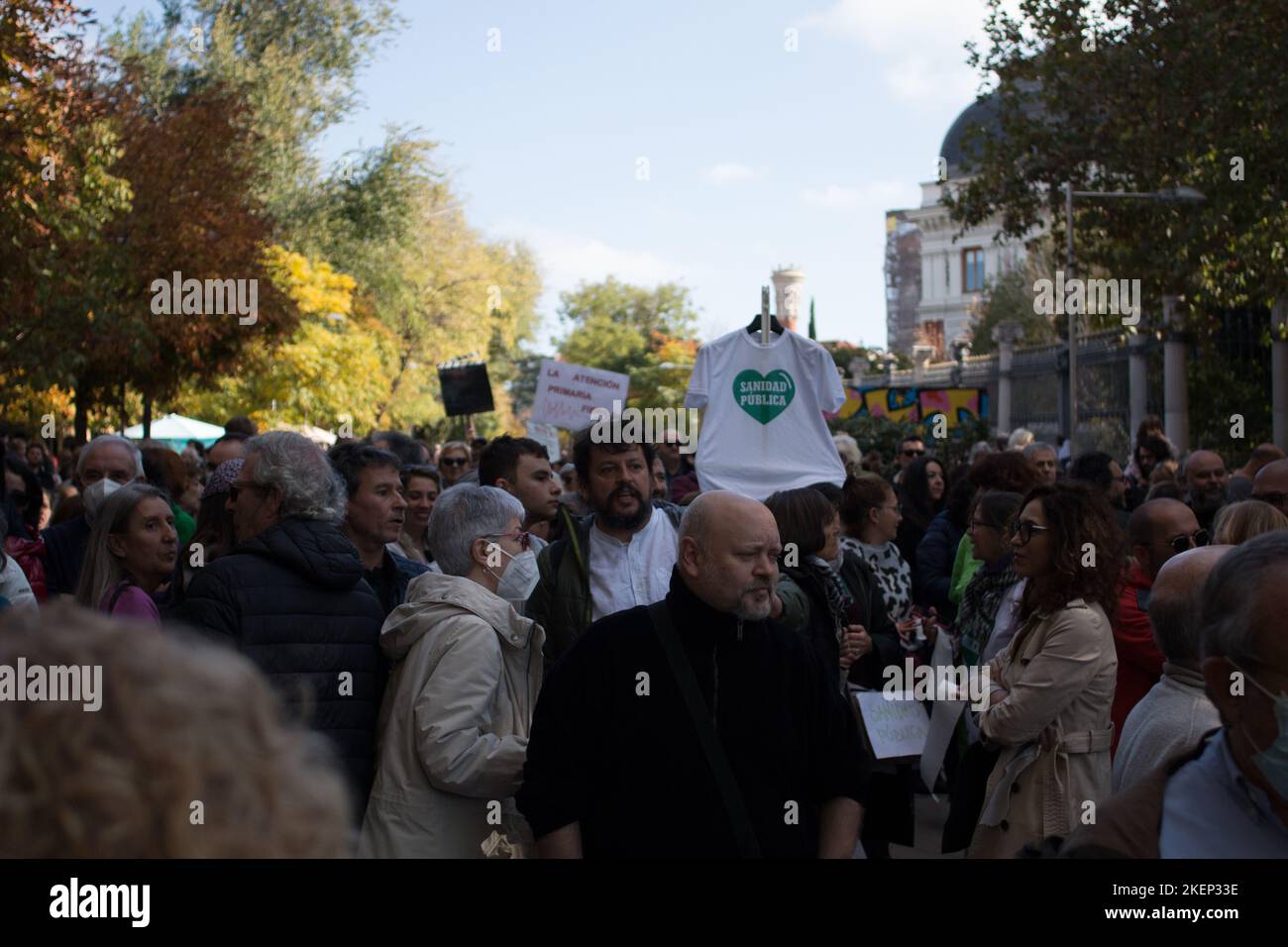 Madrid, Madrid, Spain. 13th Nov, 2022. A T-Shirt that says ''Public ...