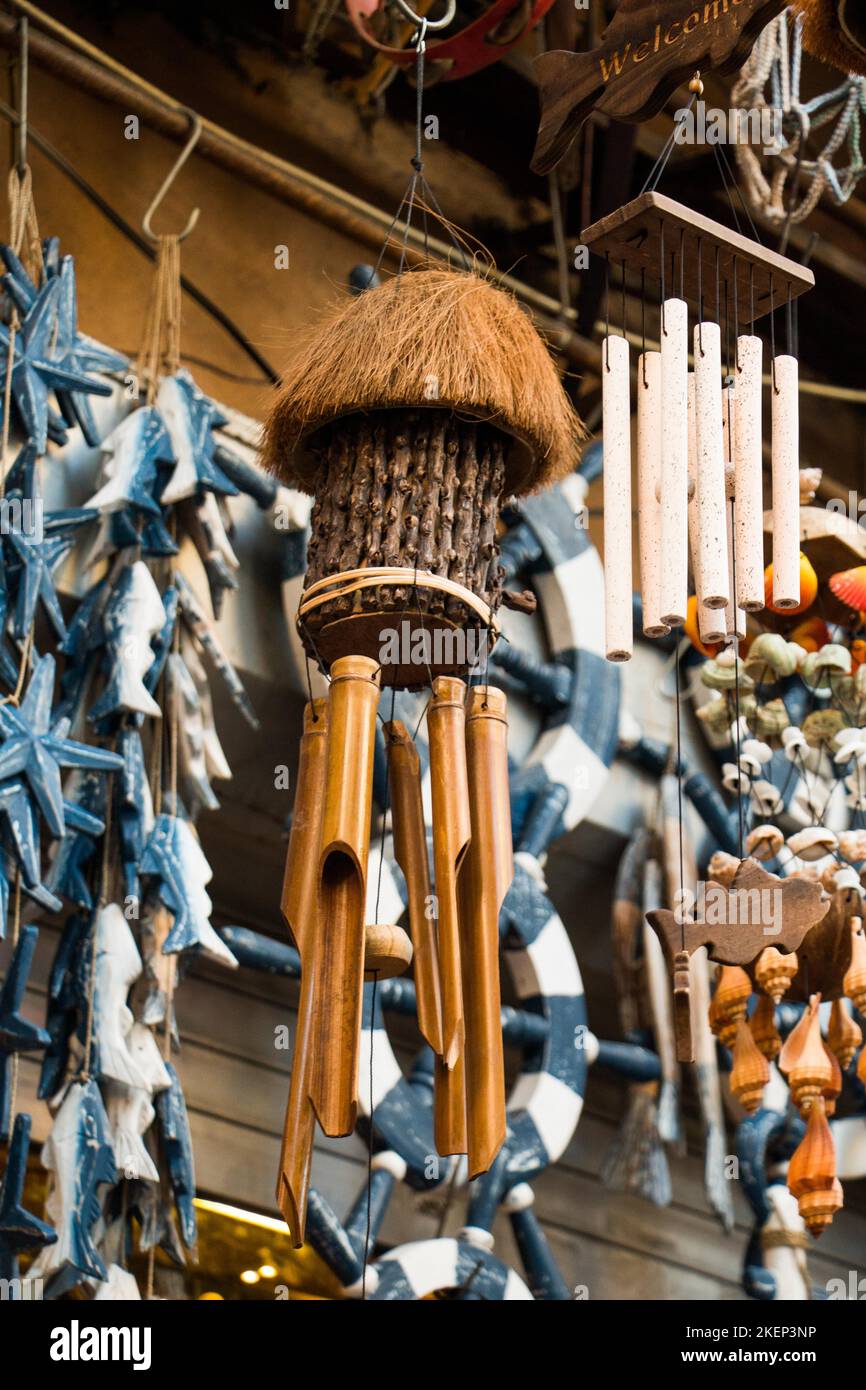 Bird house made of wood in view Stock Photo - Alamy