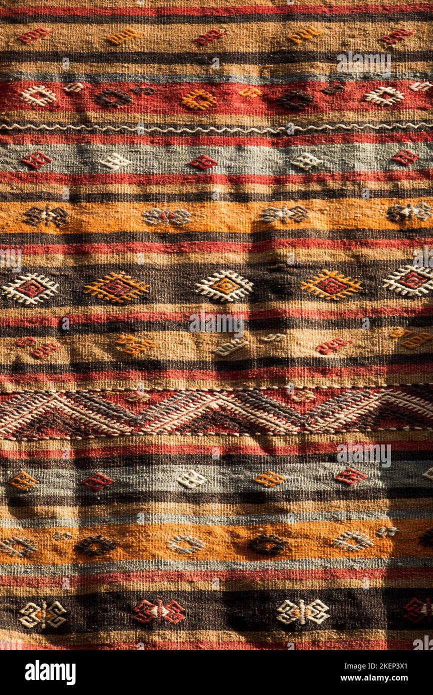 Old hand made carpet and rugs of traditional types Stock Photo - Alamy