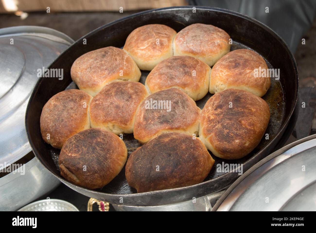 Traditional Turkish style made bread loaf Stock Photo - Alamy