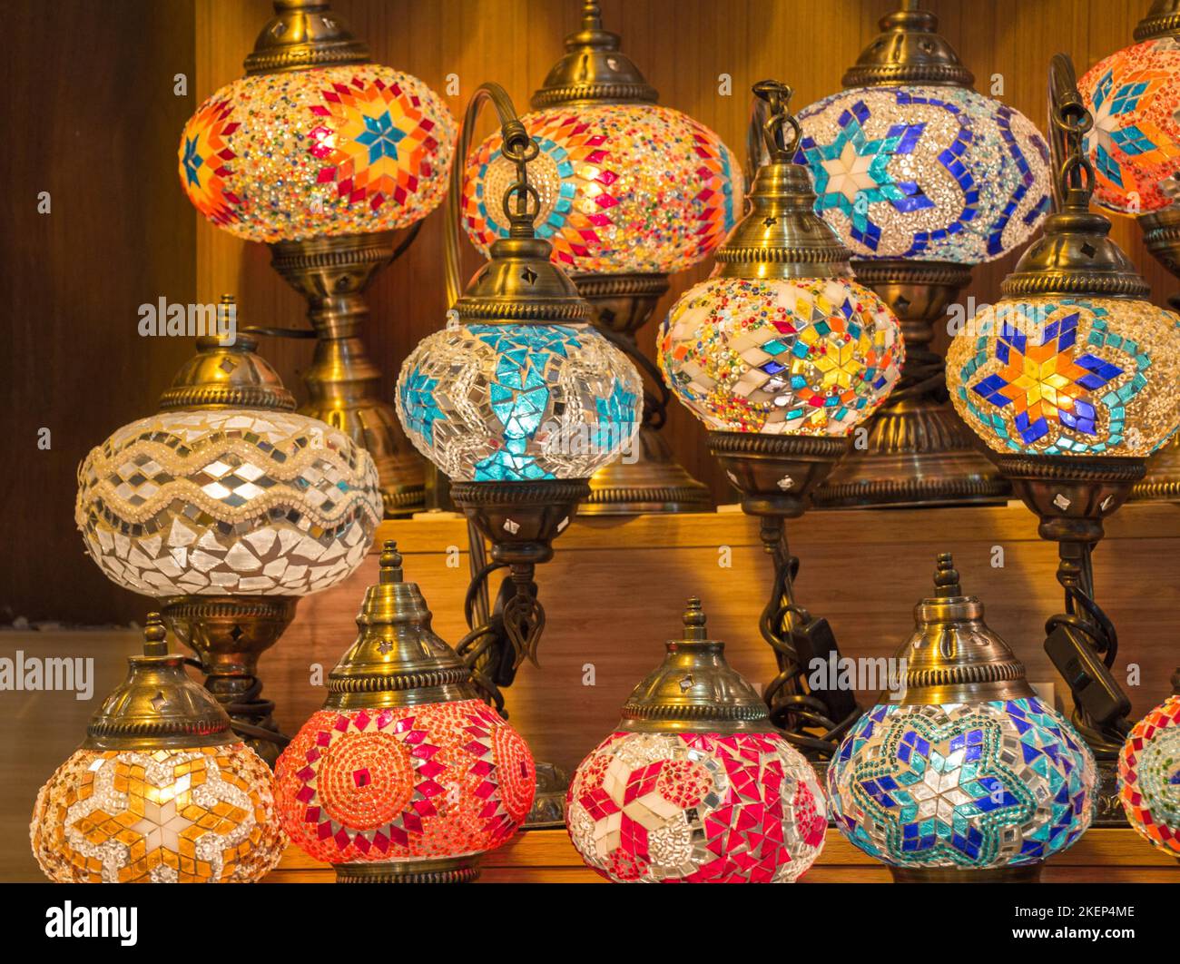 Colorful Ottoman style Mosaic lamps Stock Photo - Alamy