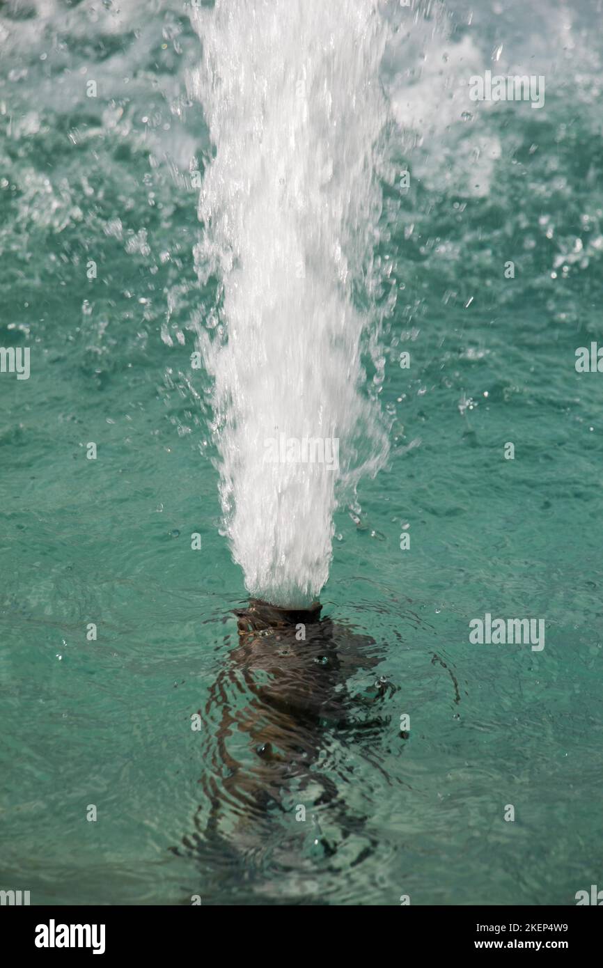 The fountains gushing sparkling water in a pool in a park Stock Photo ...