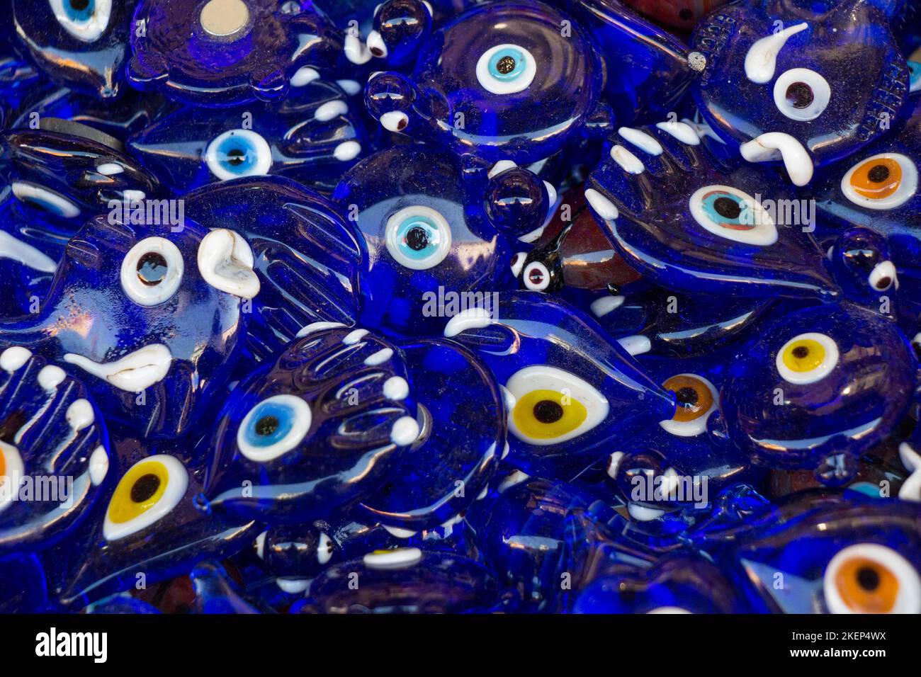 Set of evil eye bead as Amulet souvenir from Turkey Stock Photo - Alamy