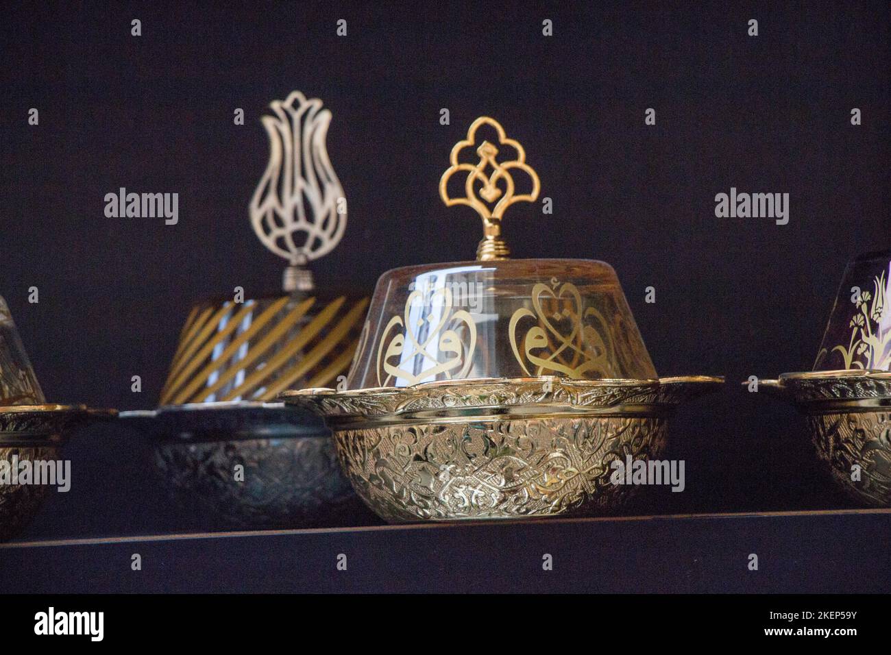 Ottoman Turkish antique kitchen utensils plate Stock Photo - Alamy