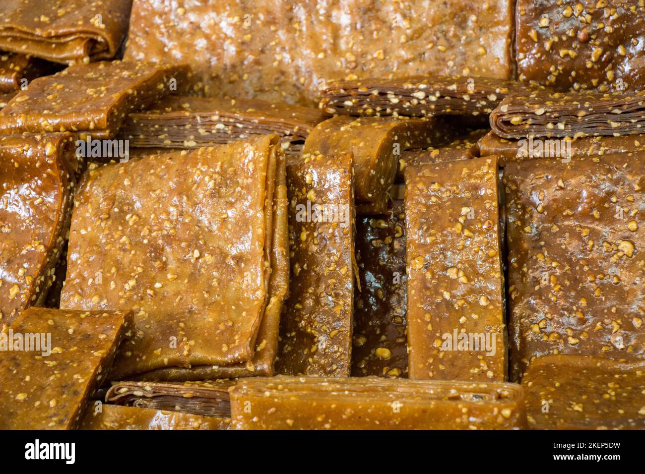 Turkish style fruit dried pulp as snack food Stock Photo - Alamy