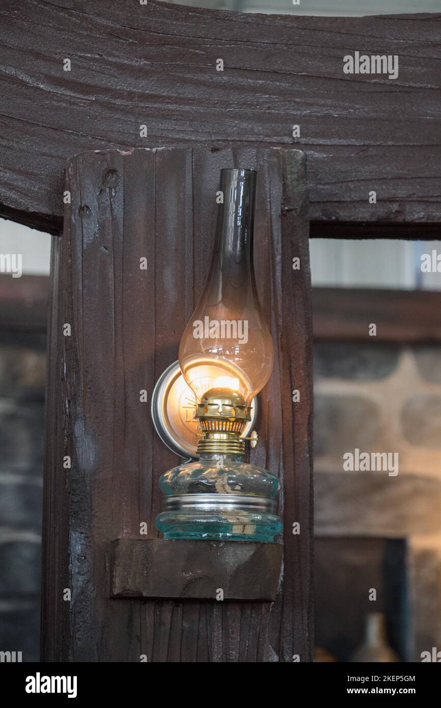 Old retro style lantern made of metal Stock Photo - Alamy