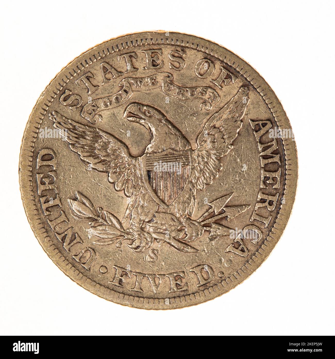 USA Antique Liberty Coin 1901 Gold Five Dollars Stock Photo - Alamy