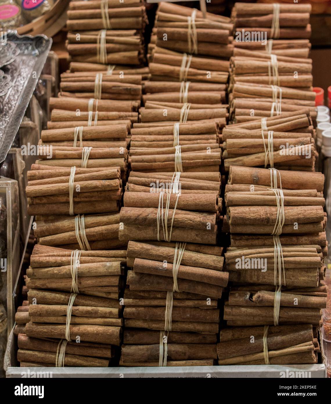 Bundles of Cinnamon sticks in stock Stock Photo - Alamy