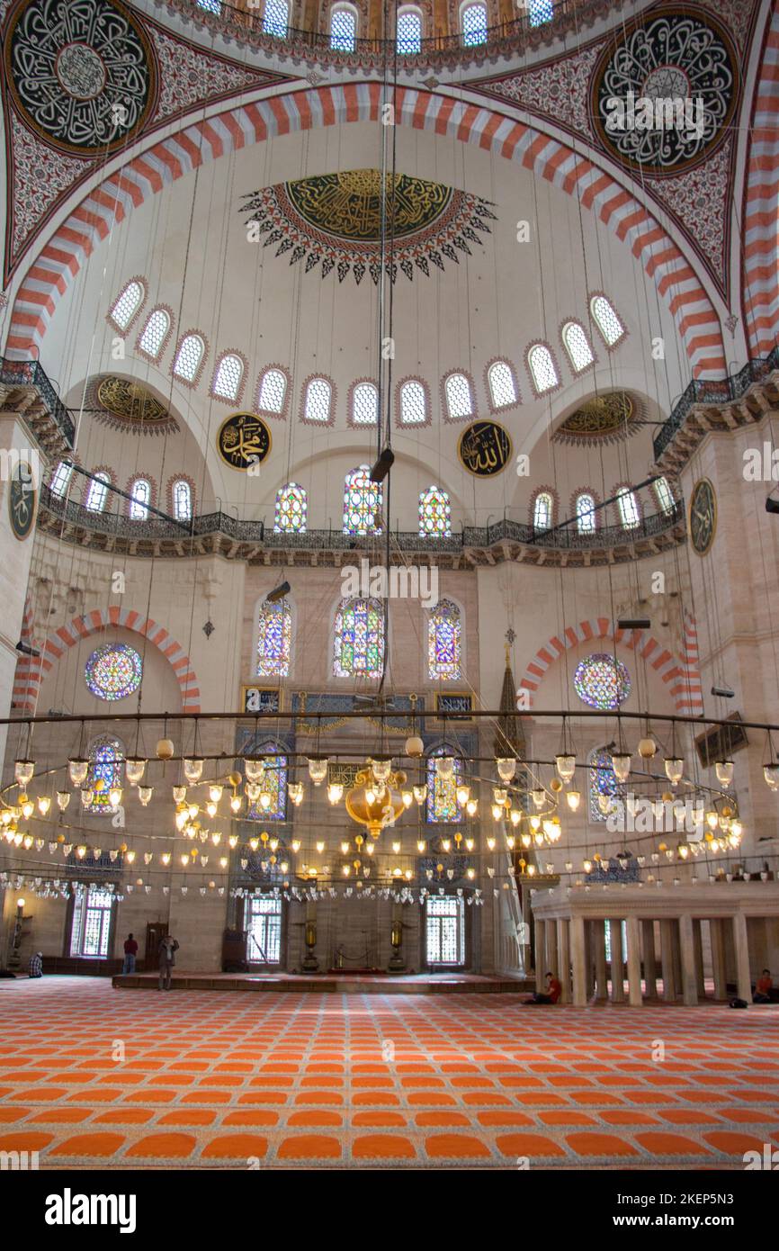 Inner view of dome in Ottoman architecture in, Istanbul, Turkey Stock ...