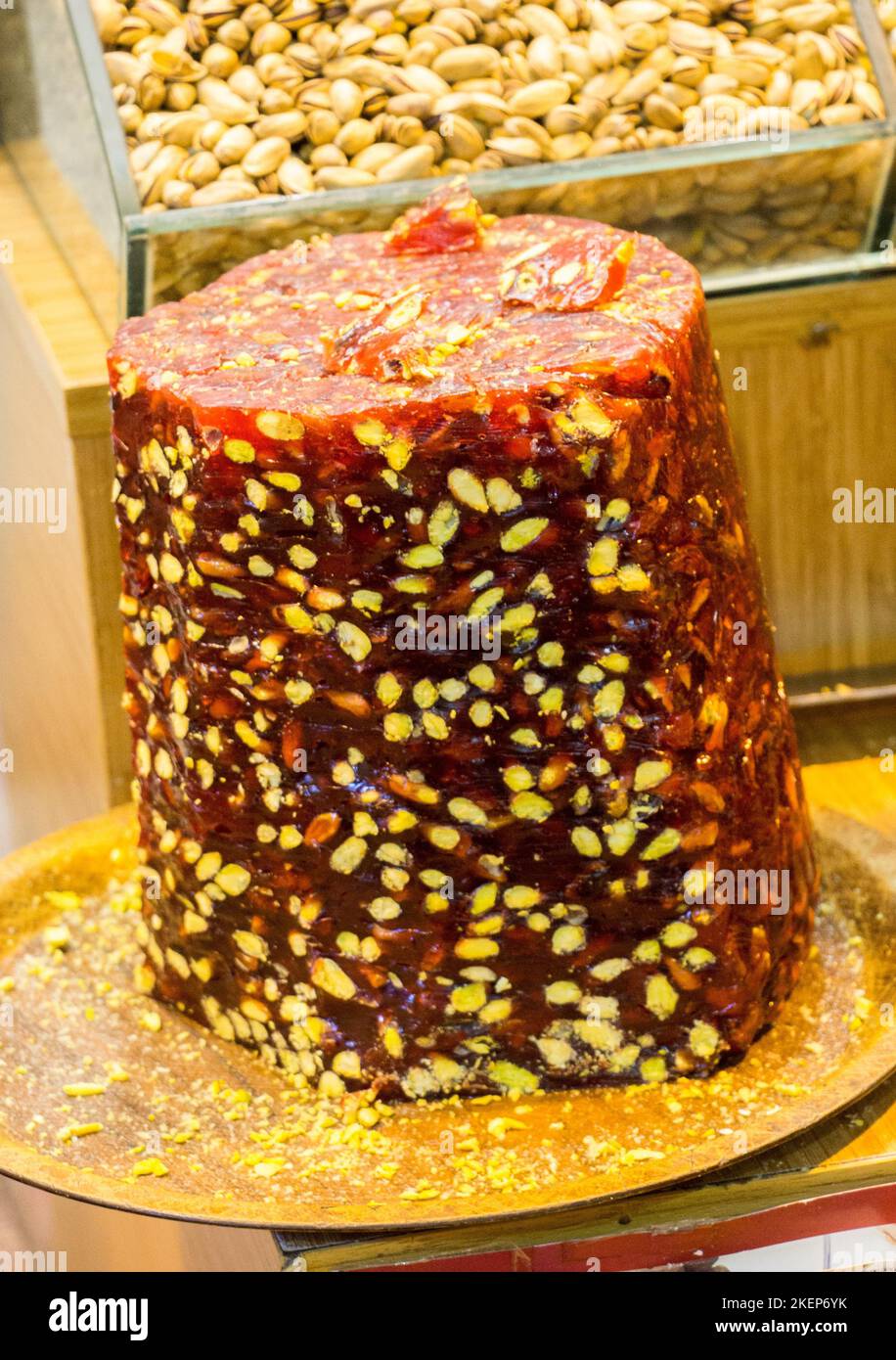 Turkish style fruit dried pulp as snack food Stock Photo - Alamy