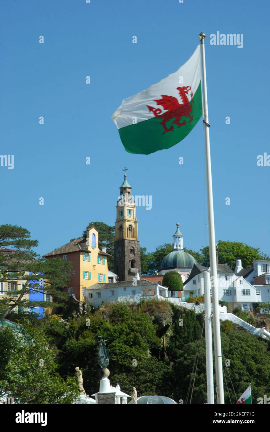 Portmeirion, tourist village in Gwynedd, North Wales Stock Photo - Alamy