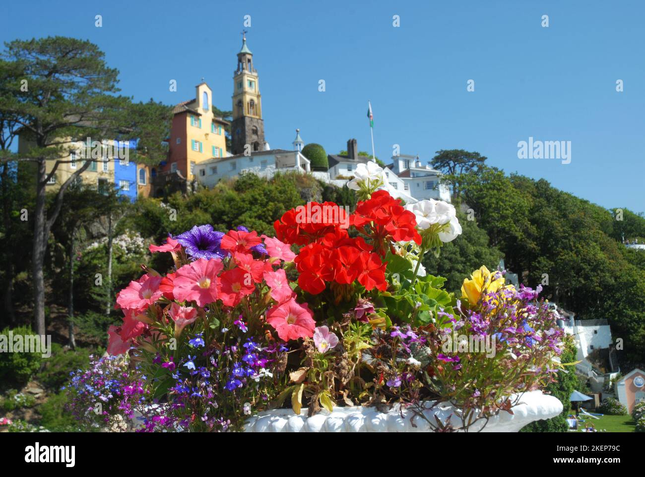 Portmeirion, tourist village in Gwynedd, North Wales Stock Photo - Alamy