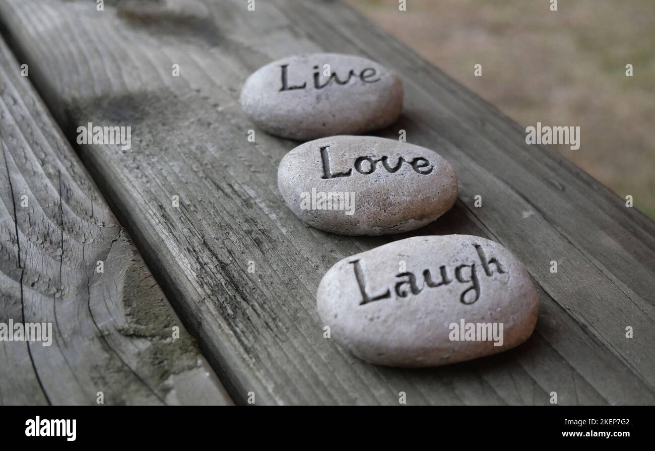 Live laugh love hi-res stock photography and images - Alamy