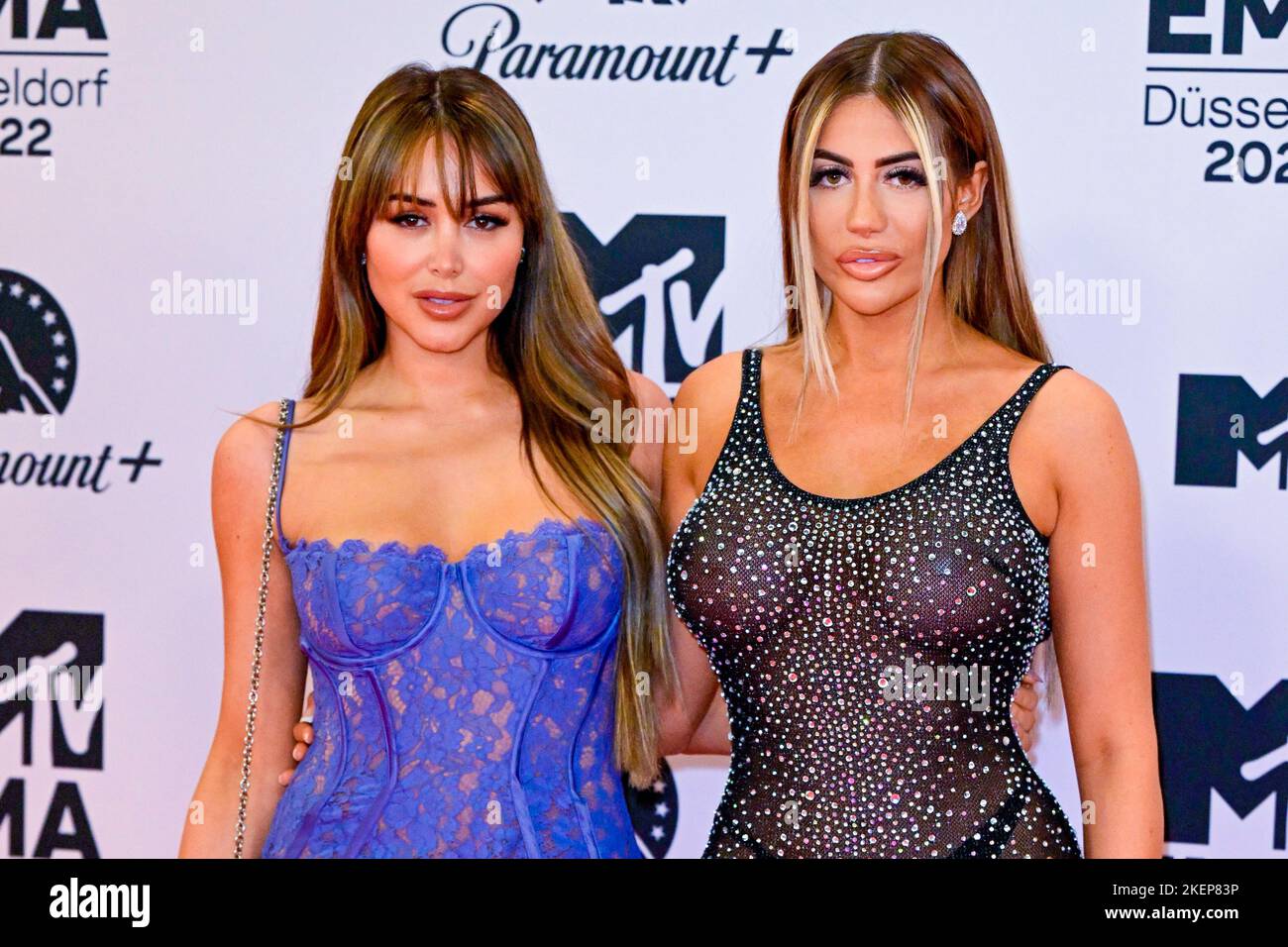 Dusseldorf, Germany. 13th Nov, 2022. Marnie Simpson and Chloe Ferry attending the 2022 MTV EMAs ...