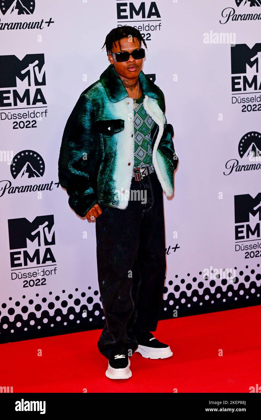 Nasty C attending the 2022 MTV EMAs at the PSD Bank Dome in Dusseldorf ...