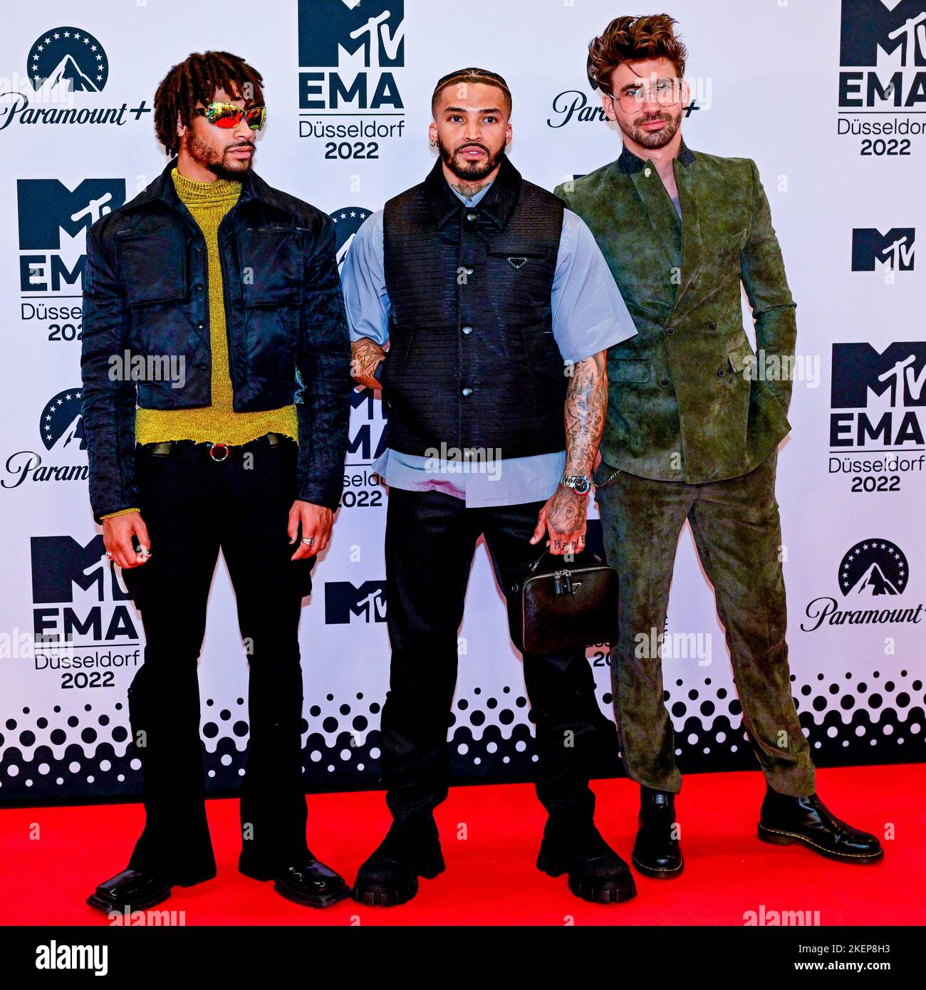 Jordan Hames, Michael Griffiths and Chris Taylor attending the 2022 MTV ...