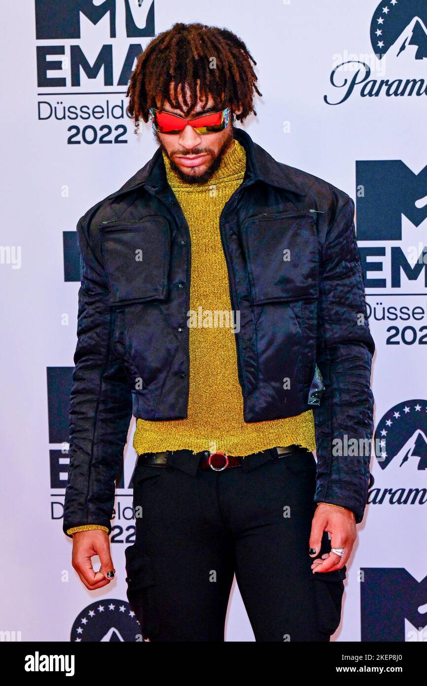 Jordan Hames attending the 2022 MTV EMAs at the PSD Bank Dome in ...
