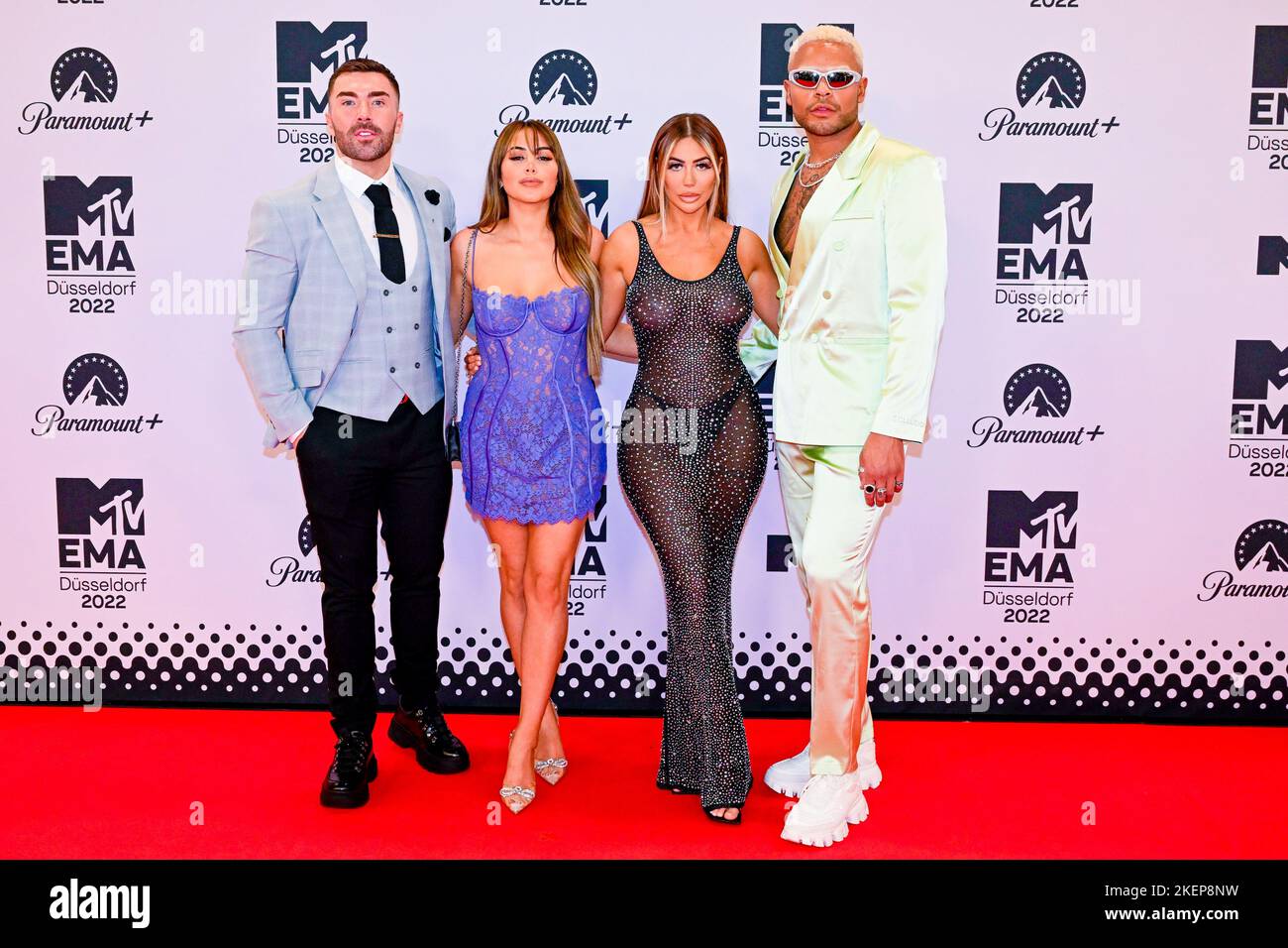 James Tindale, Marnie Simpson, Chloe Ferry and Nathan Henry attending the 2022 MTV EMAs at the ...