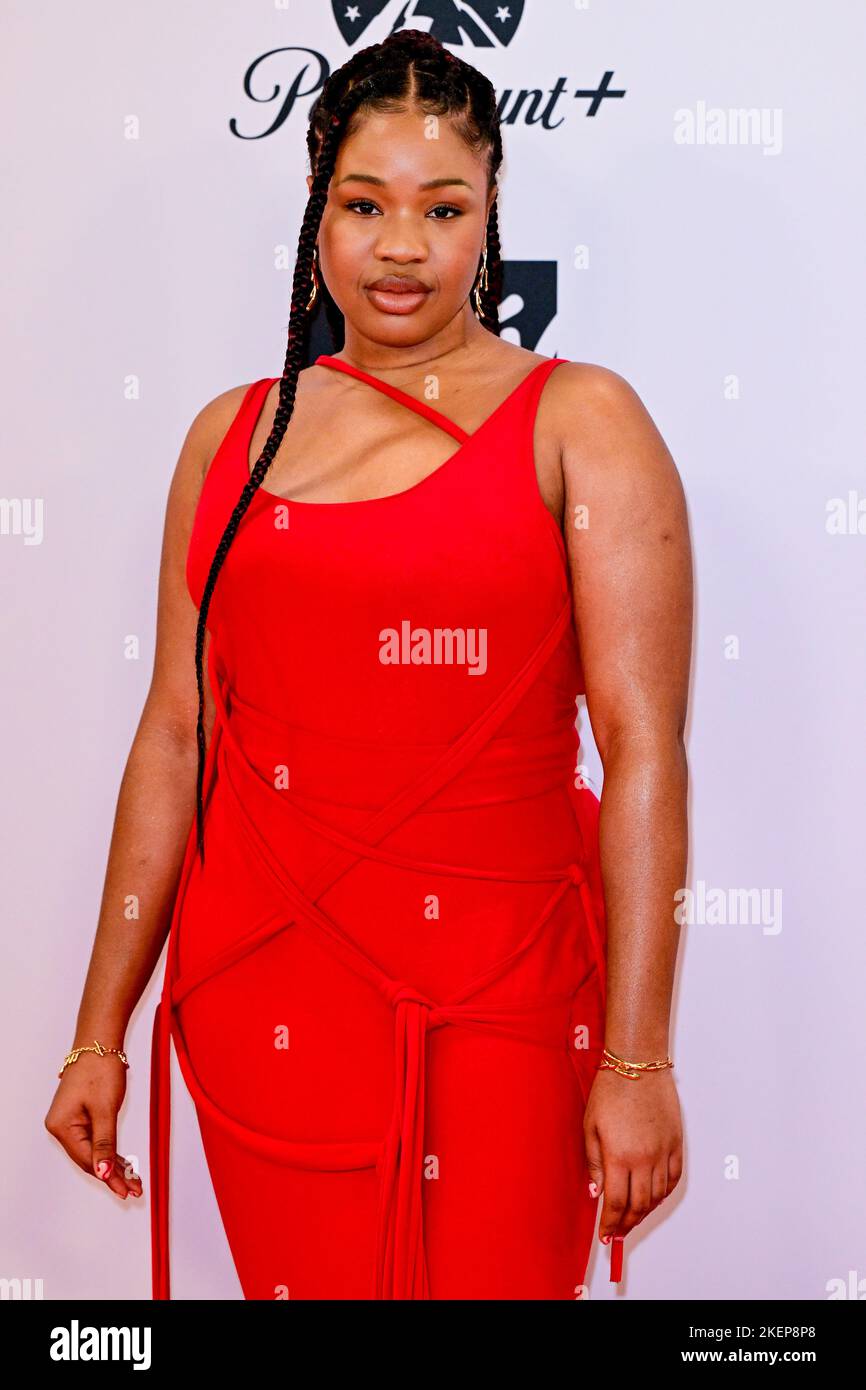 Debbie attending the 2022 MTV EMAs at the PSD Bank Dome in Dusseldorf ...