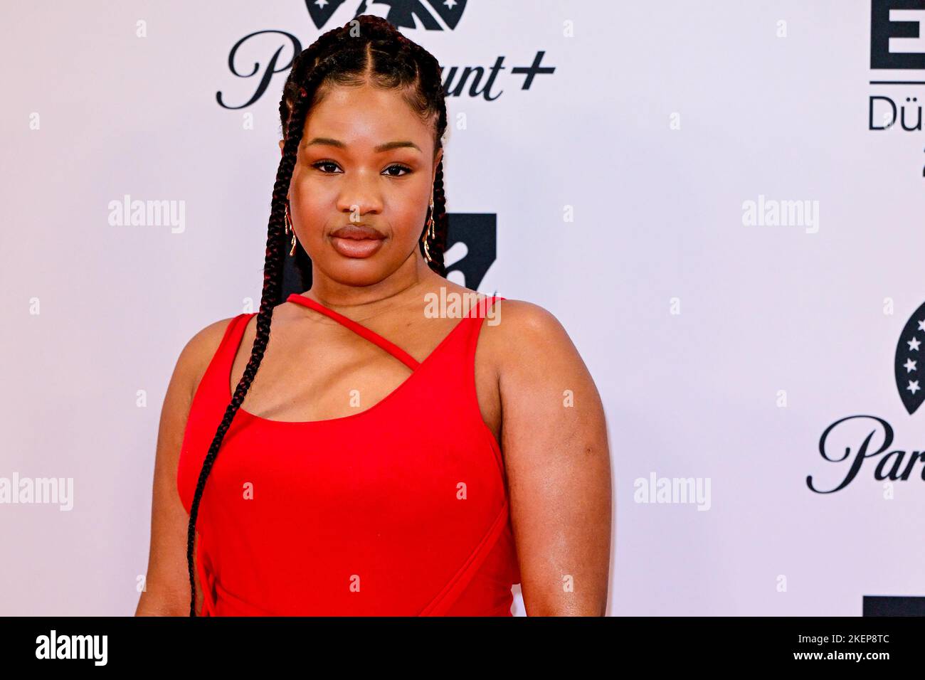 Debbie attending the 2022 MTV EMAs at the PSD Bank Dome in Dusseldorf ...
