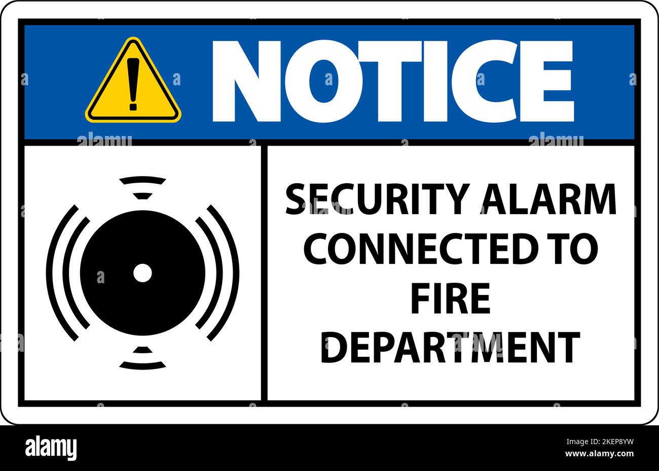 Security Alarm Sign Security Alarm Connected To Fire Department Stock ...