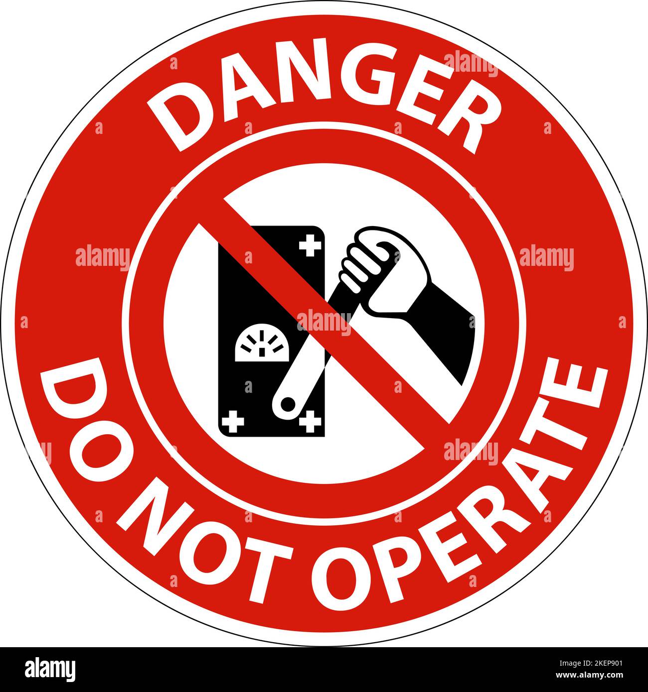 Danger Do Not Operate Sign On White Background Stock Vector Image & Art ...