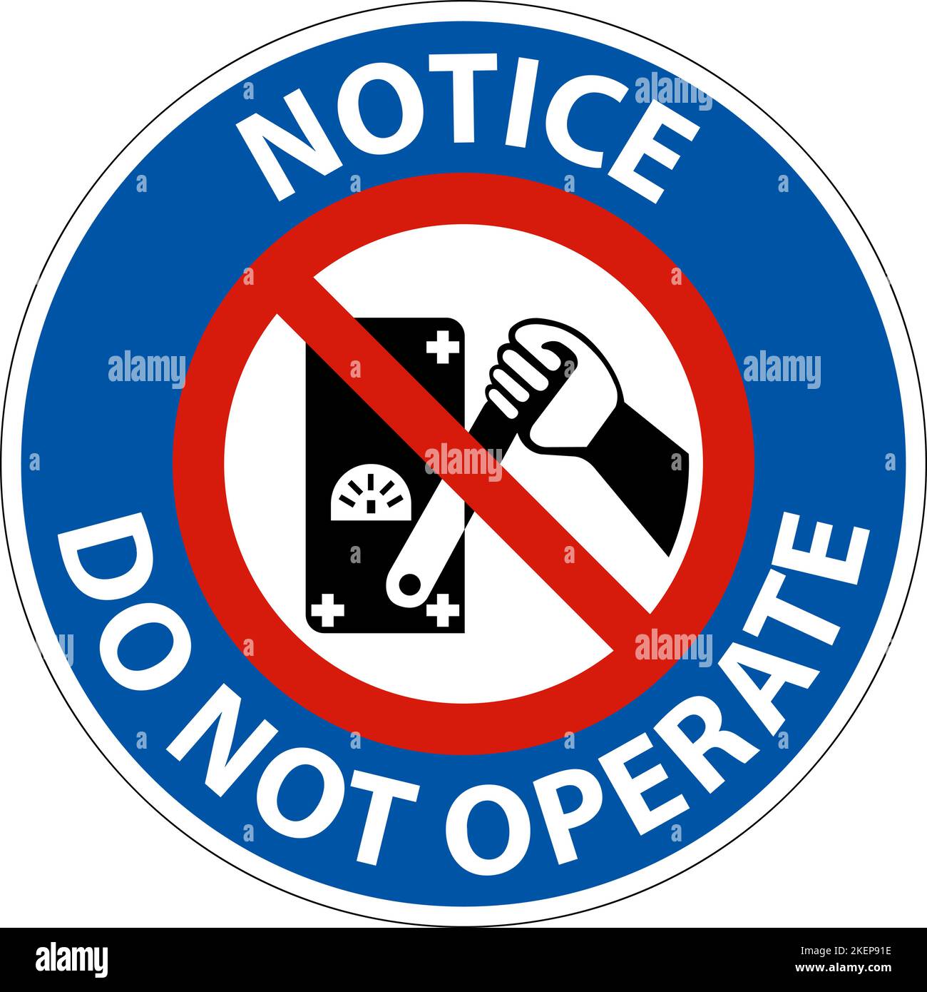 Do Not Operate Sign On White Background Stock Vector Image & Art - Alamy
