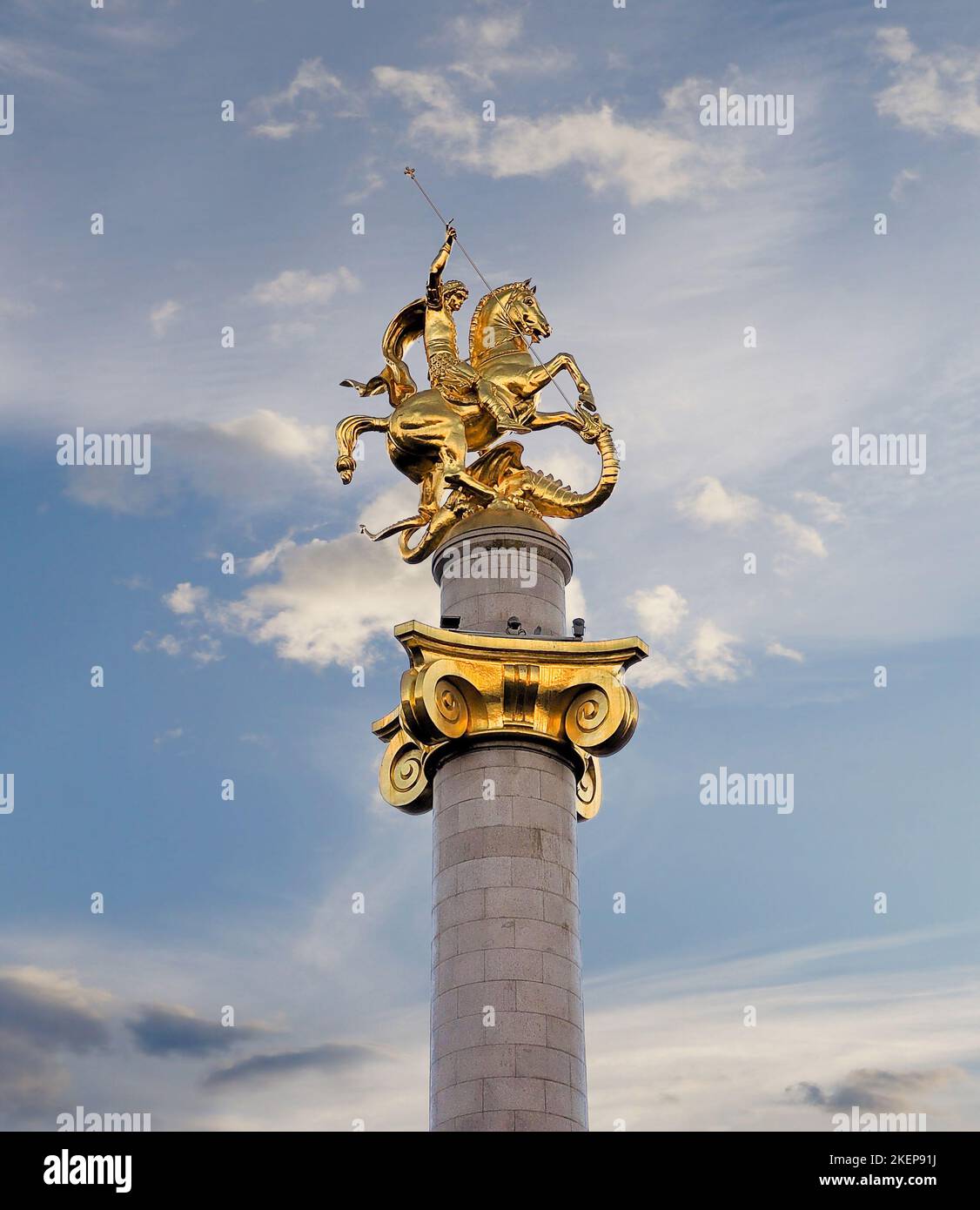 Tbilisi, Georgia - 07 23 2022: Freedom Monument also known as St ...