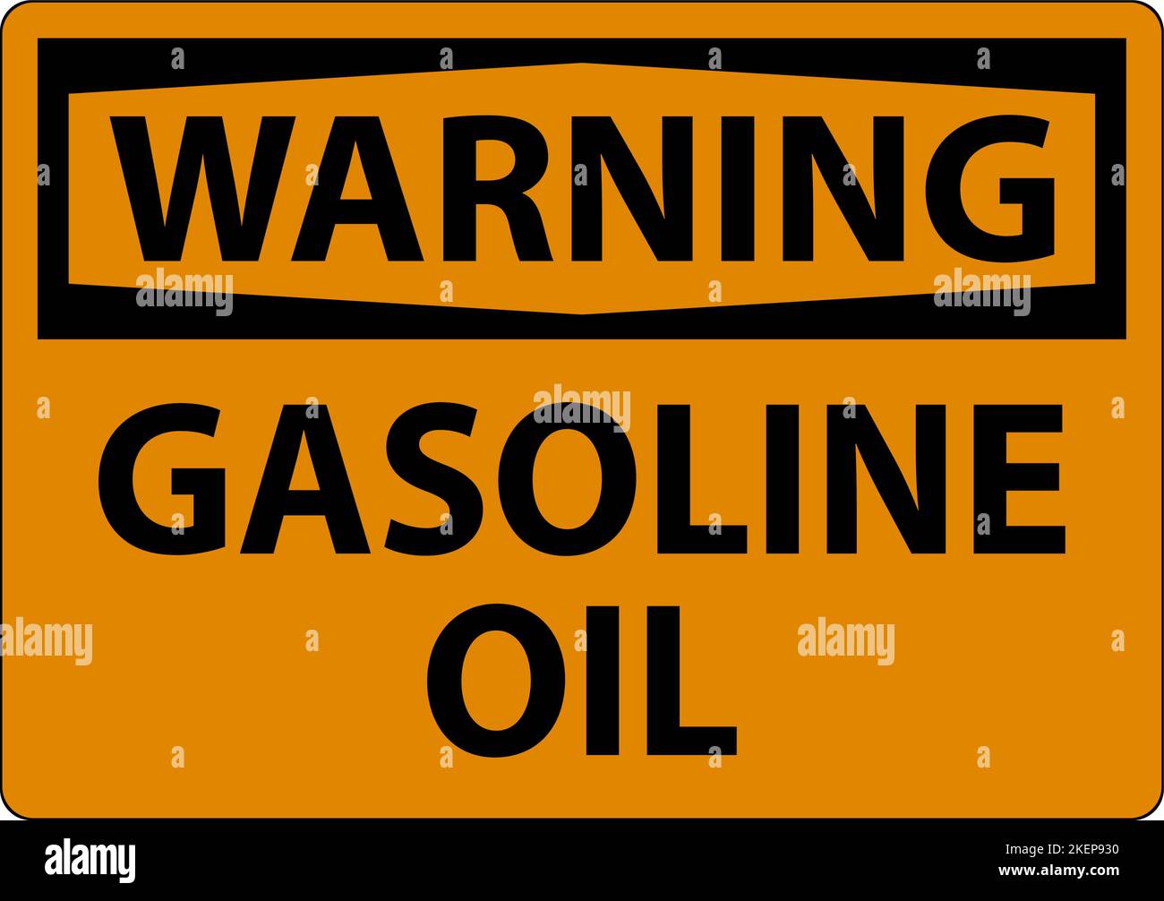 Warning Sign Gasoline And Oil On White Background Stock Vector Image ...