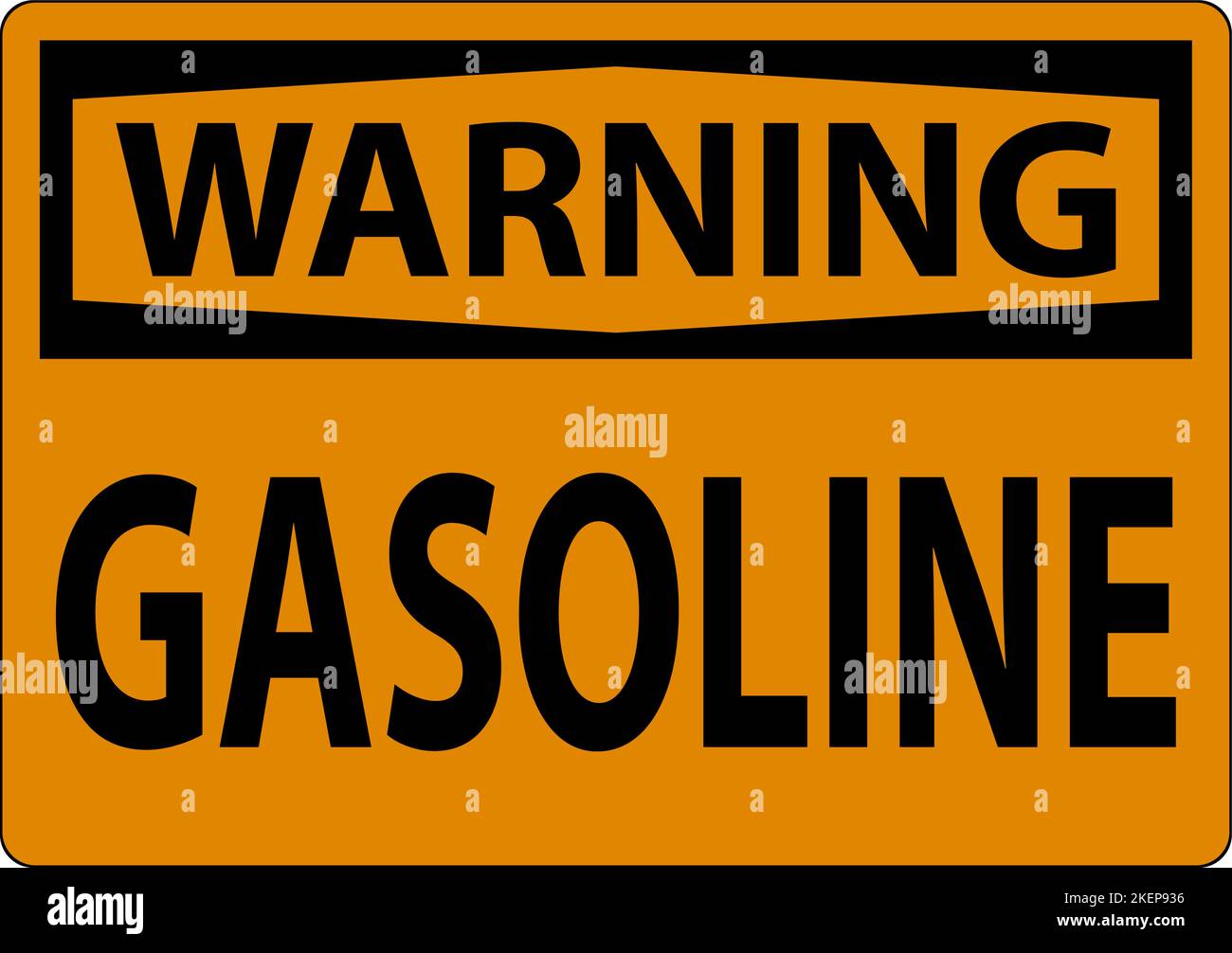 Warning Sign Gasoline Symbol On White Background Stock Vector Image ...