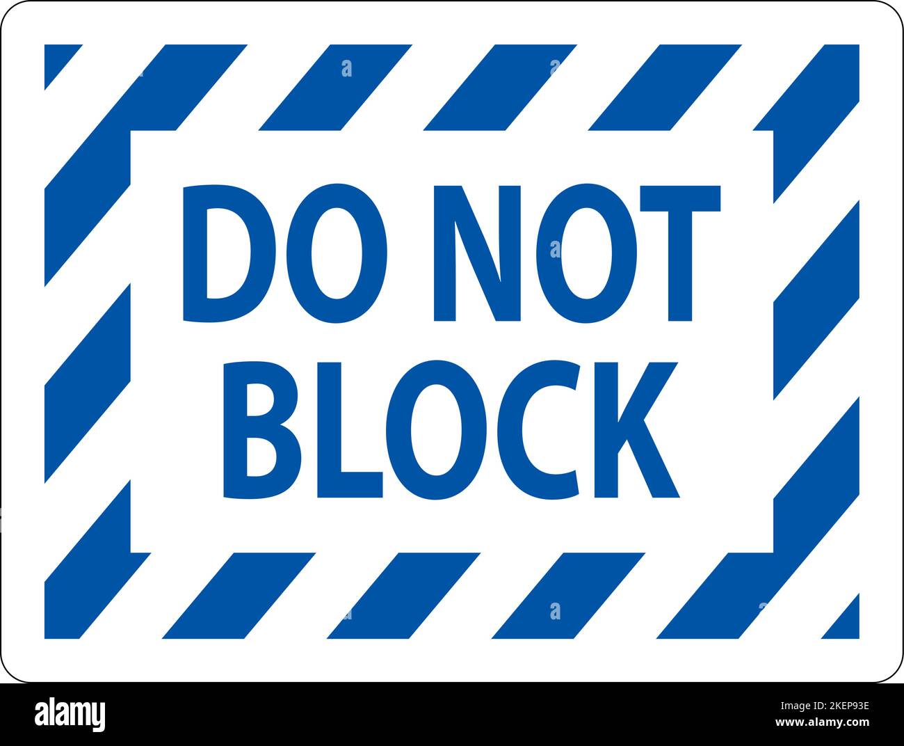 Do Not Block Floor Label Sign On White Background Stock Vector Image ...