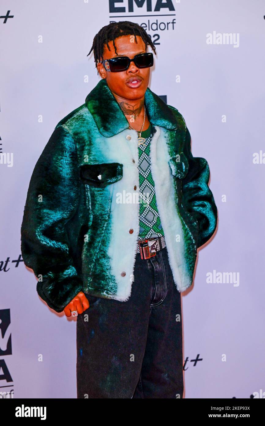 Nasty C attending the 2022 MTV EMAs at the PSD Bank Dome in Dusseldorf ...