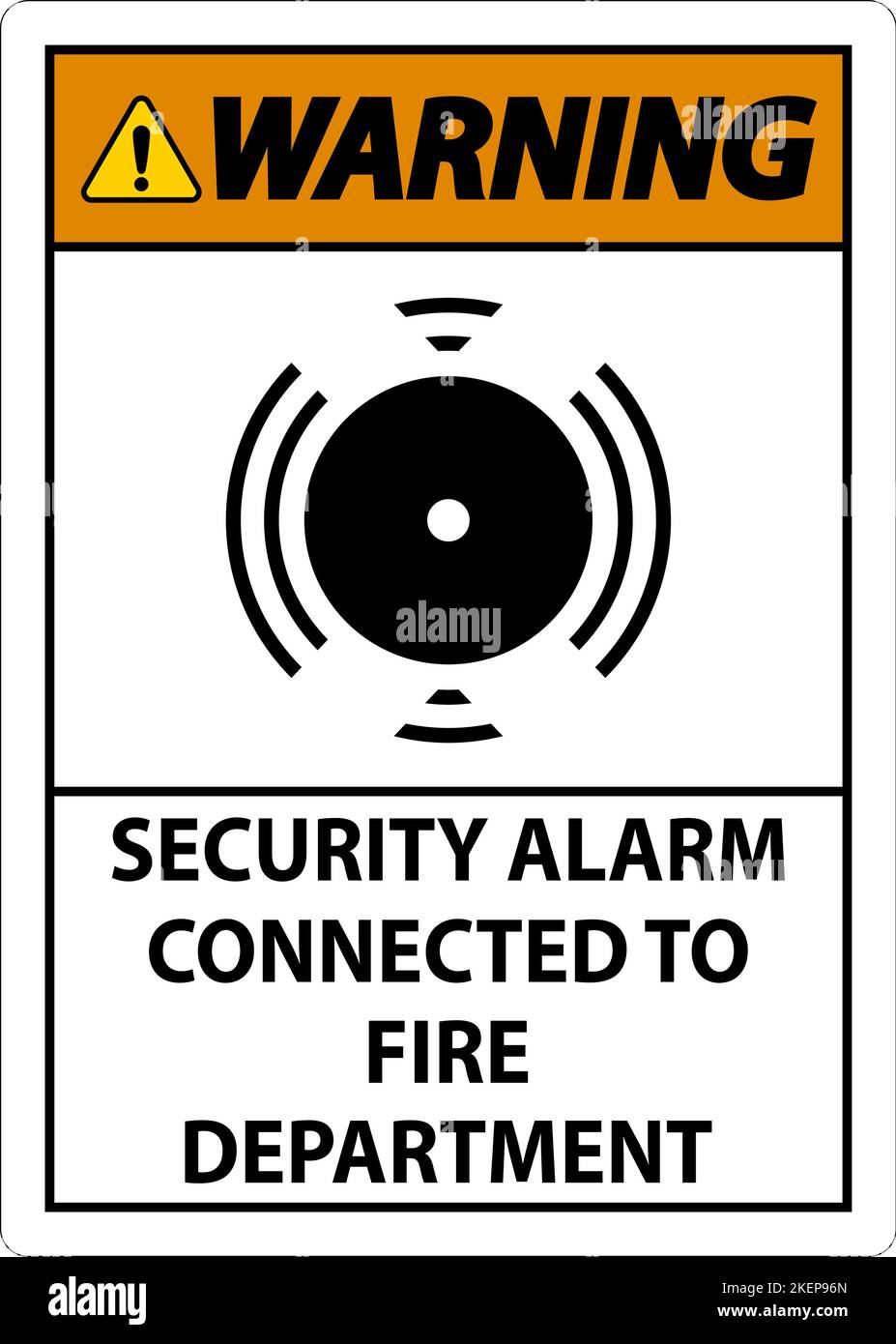 Security Alarm Sign Security Alarm Connected To Fire Department Stock ...