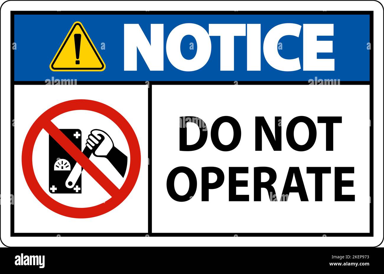 Do Not Operate Sign On White Background Stock Vector Image & Art - Alamy