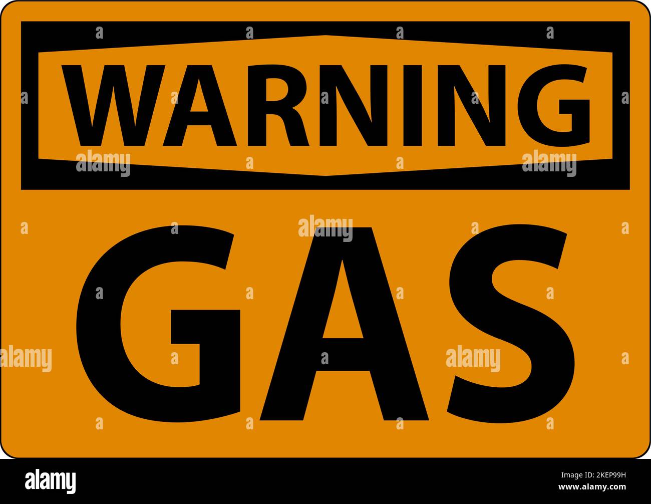 Warning Flammable Sign GAS On White Background Stock Vector Image & Art ...
