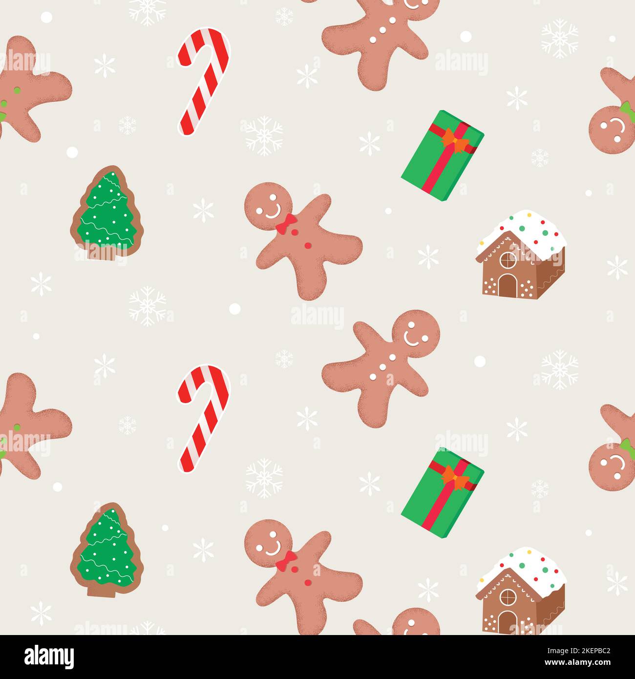 Gingerbread man repeat pattern hi-res stock photography and images - Alamy