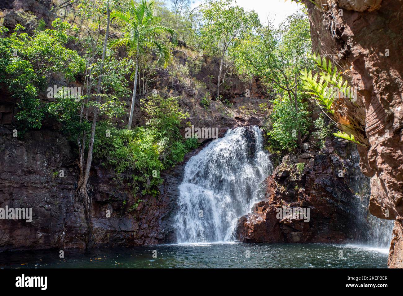 Florence Falls in Litchfield National Park consists of two waterfalls ...