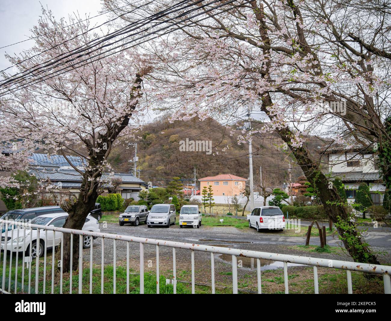 Tokyo, APR 3 2013 - Overcast view of some rural landscape and cityscape ...