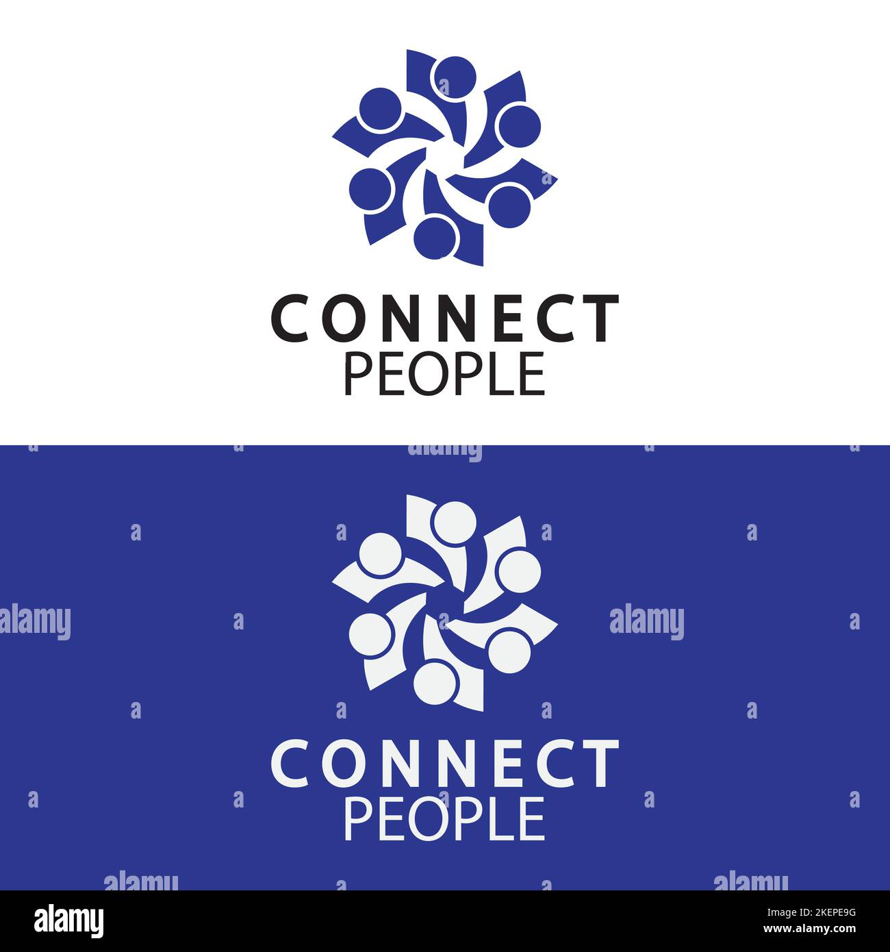 People Connect logo design template. connection logo for business Stock ...