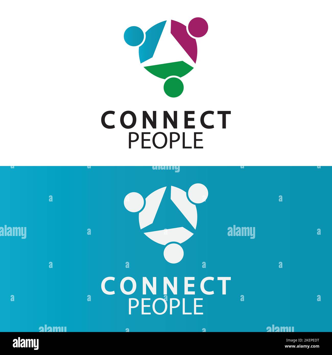 People Connect logo design template. connection logo for business Stock ...