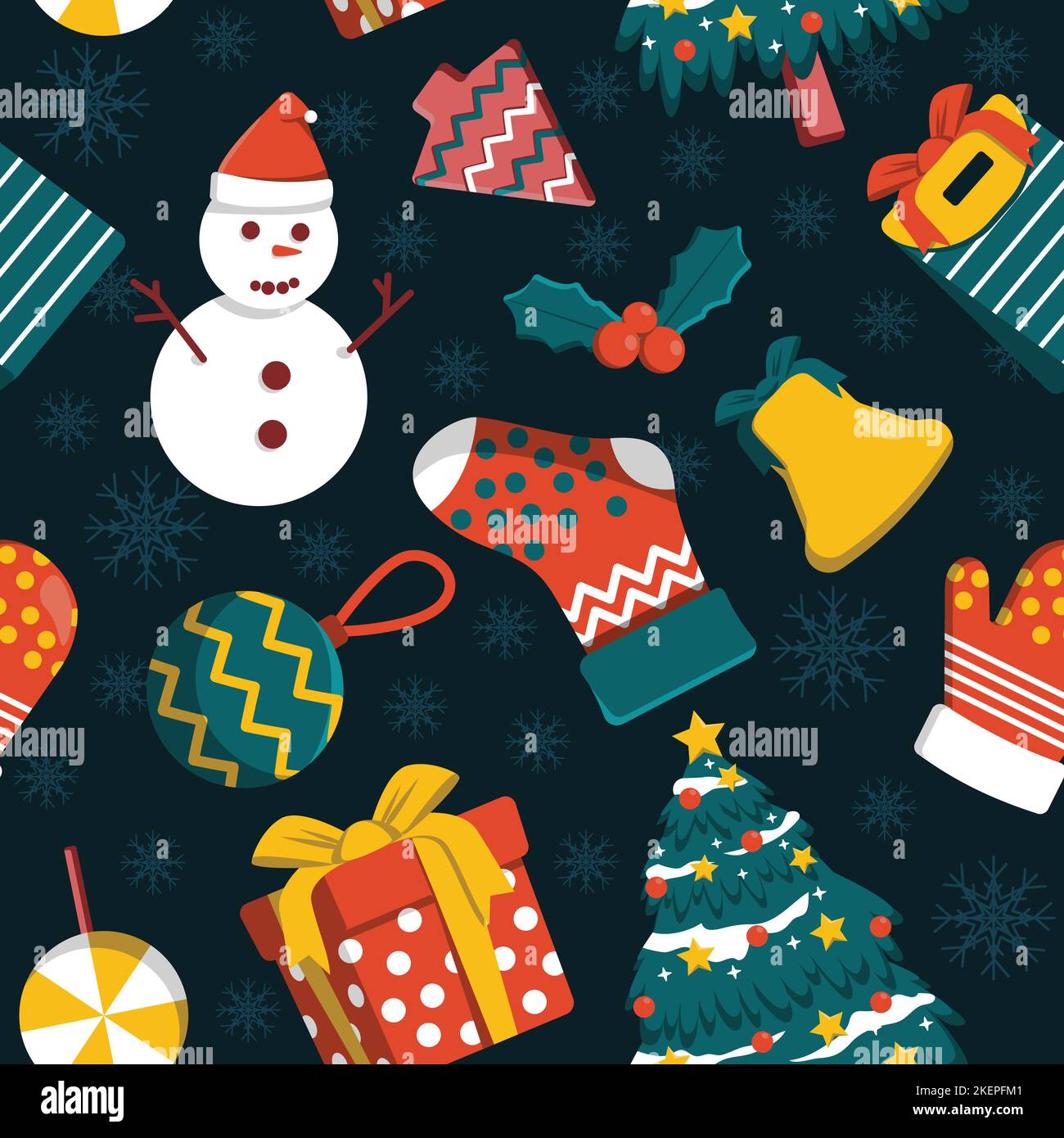 Seamless holiday pattern hi-res stock photography and images - Alamy
