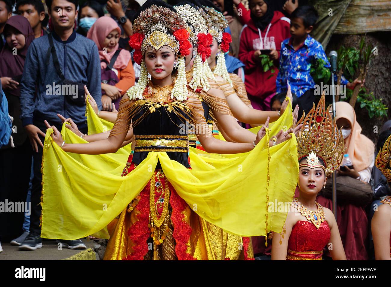 Siraman sedudo ceremony in sedudo waterfall. Siraman sedudo is taking a ...
