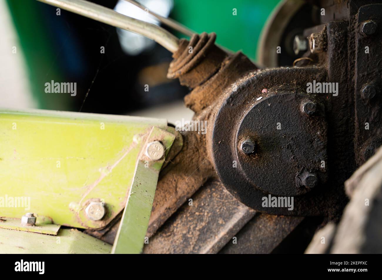 Lever control gear motoblock. Agricultural machinery for tillage. Mini ...