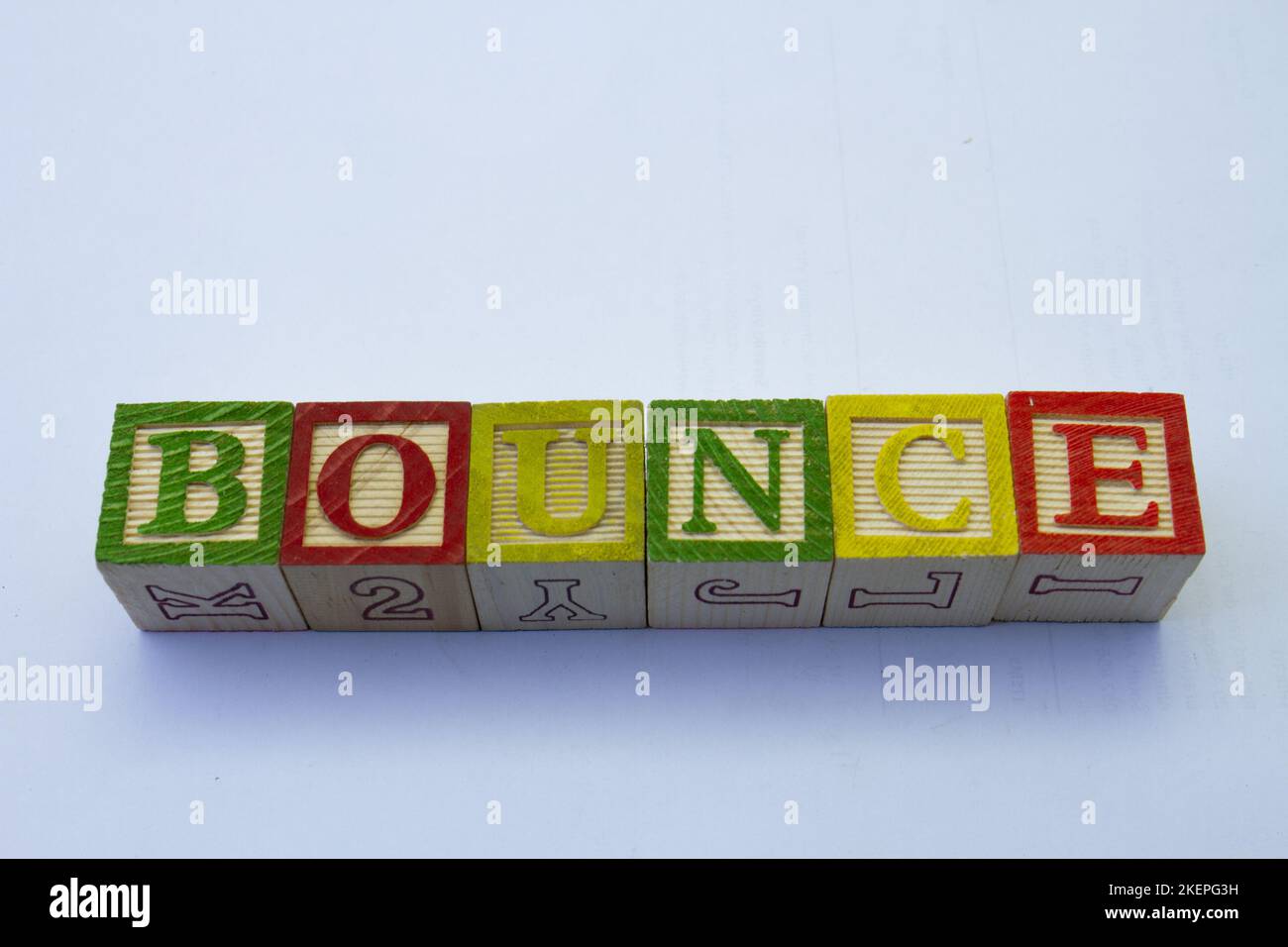 The word bounce visually displayed on a clear background with copy ...